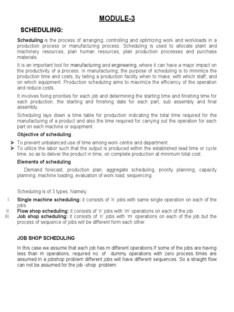 Sequence | PDF | Scheduling (Production Processes) | Supply Chain