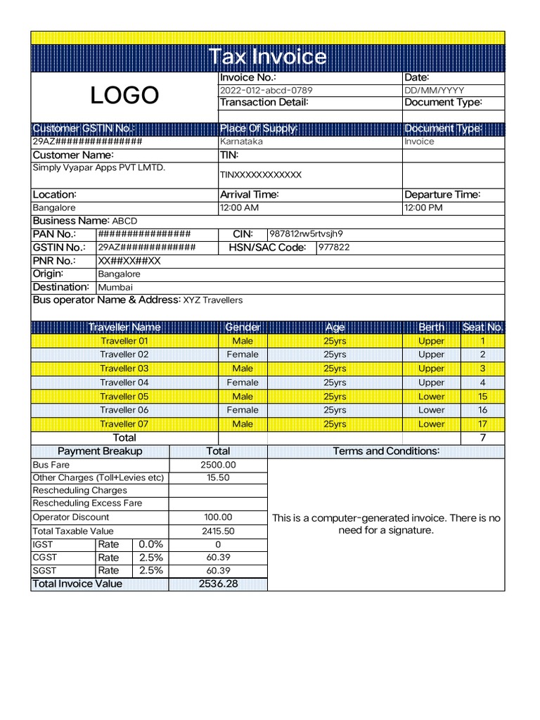 Bus Ticket Format 04 | PDF | Taxation | Economies