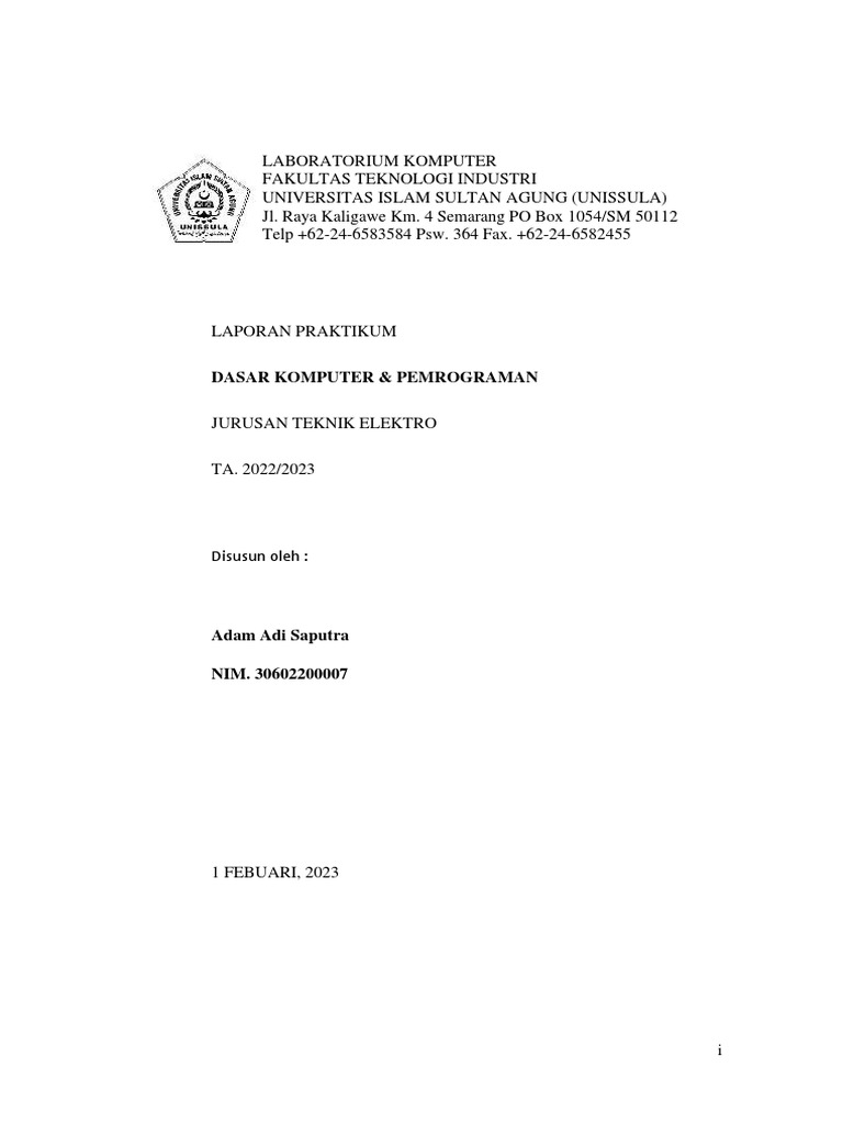 Laprak Daskompro Adam Adi Saputra Modul 1 - 4-2 | PDF