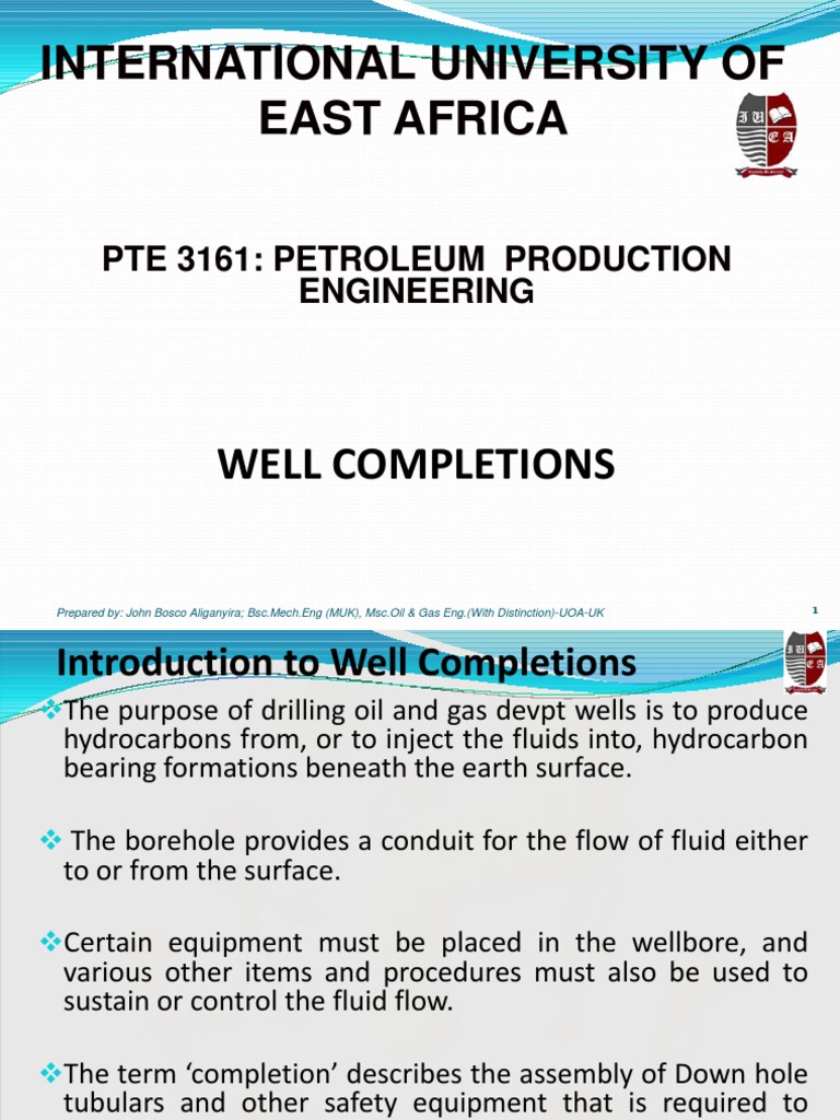 Lecture 2&3-Well Completions | PDF | Casing (Borehole) | Petroleum ...