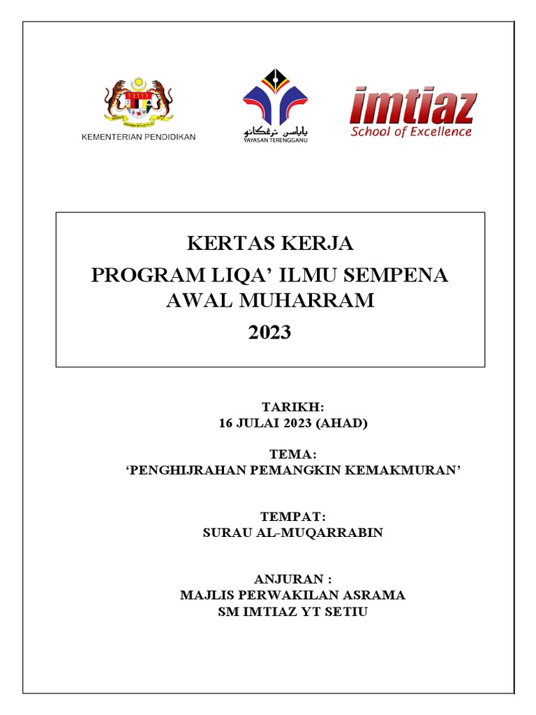 Kertas Kerja Liqa Ilmu Muharram | PDF
