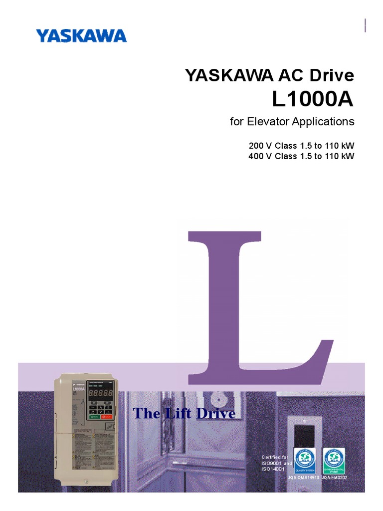 Yaska L1000a Ac Drive | PDF | Electric Motor | Power Supply