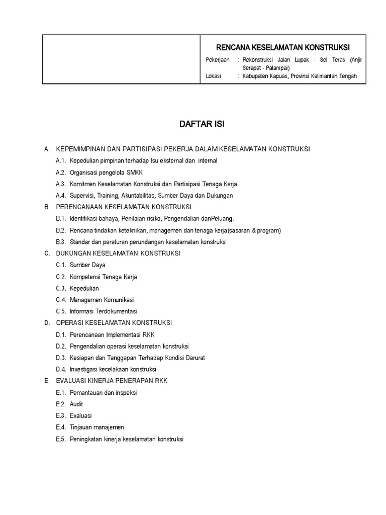 RKK Jalan Lupak Sei Teras | PDF