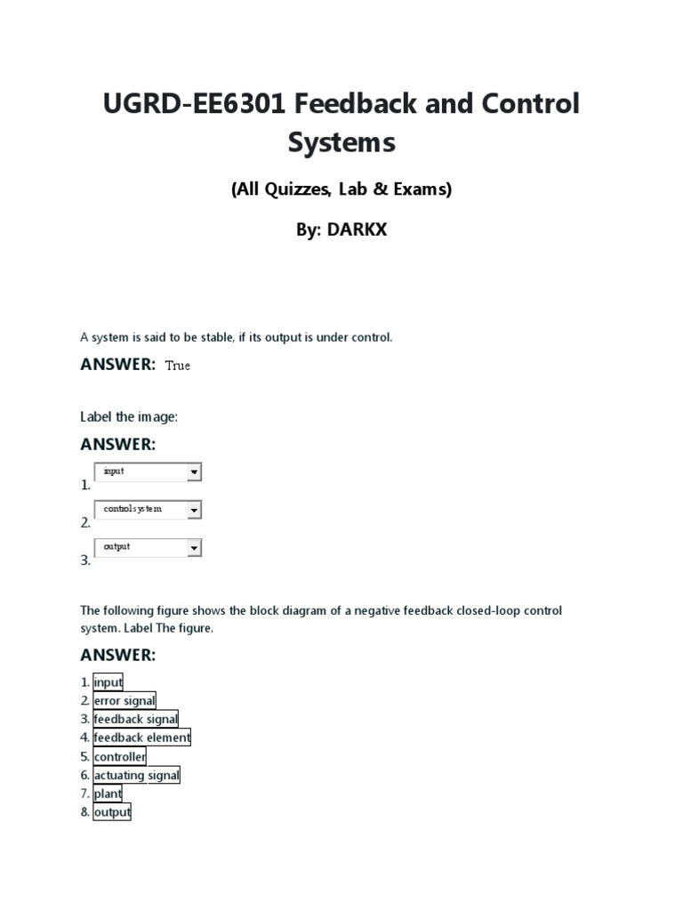 EE6301 Control Systems Exam Guide | PDF | Control Theory | Damping