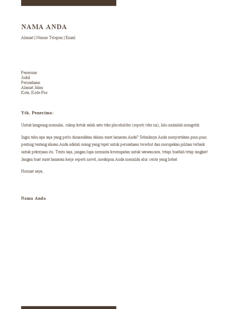 Nama Anda: Yth. Penerima | PDF