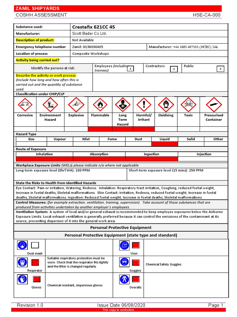 HSE-CA - Crestafix | PDF