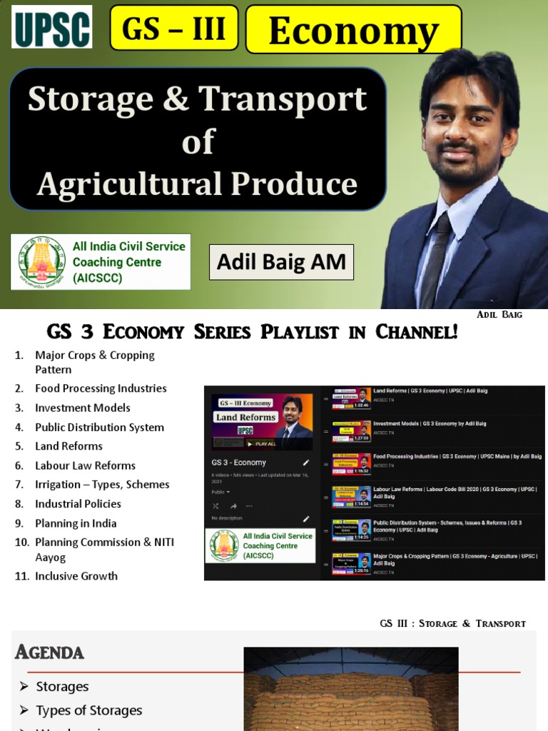 Storage of Agricultural Produce - GS 3 Economy | PDF | Warehouse ...