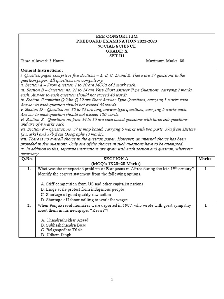PB SST Set 3 QP | PDF | Flood | Credit