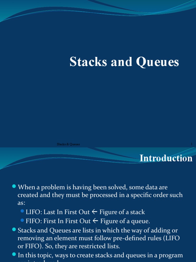 03 Stacks Queues 6 Labs Pdf Queue Abstract Data Type Scheduling Computing 