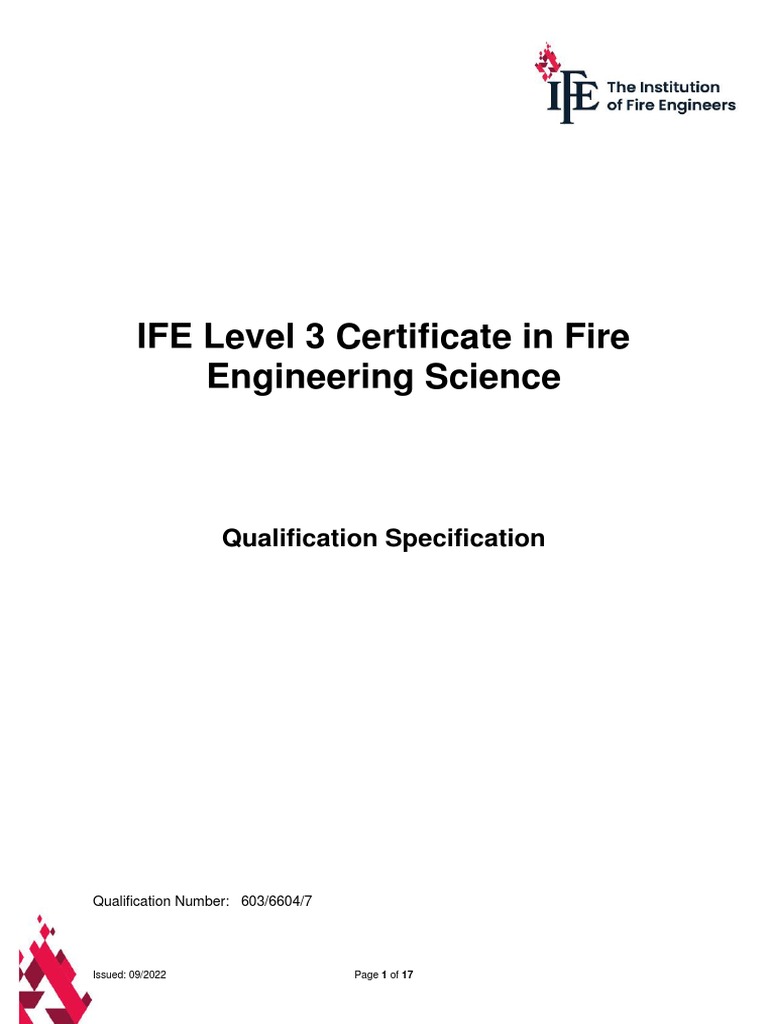 201 IFE Level 3 Certificate in Fire Engineering Science | PDF | Force ...