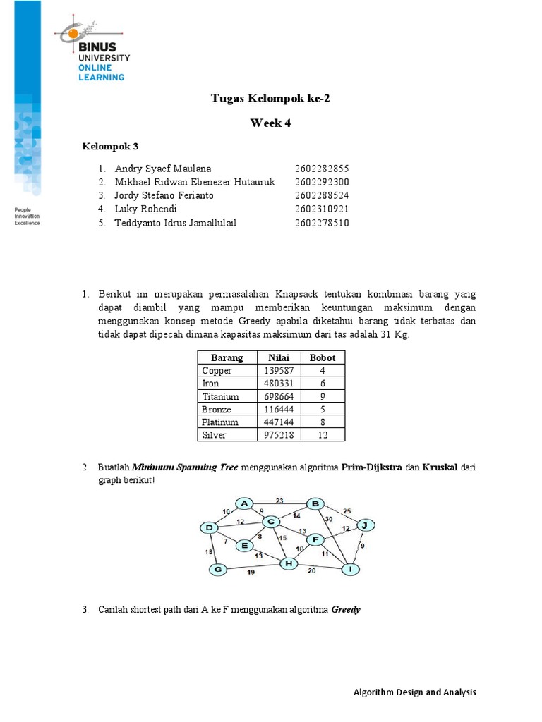2222 Comp6742036 Laca TK2-W4-S5-R2 Team3 | PDF