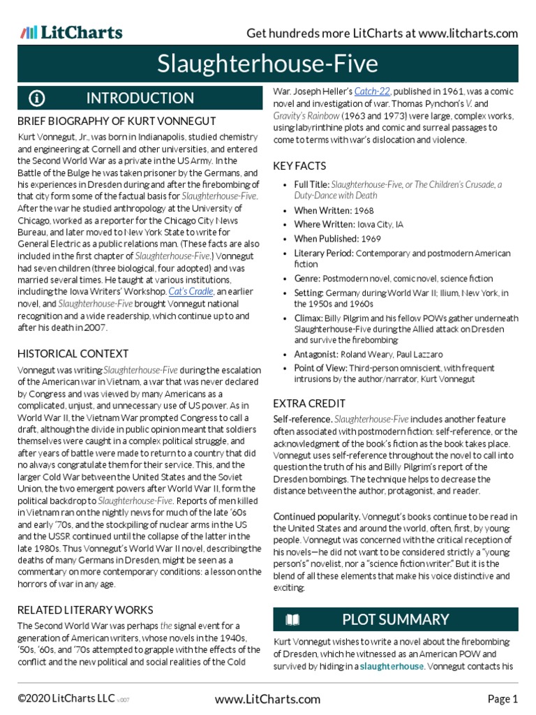 Slaughterhouse Five-LitChart | PDF | Kurt Vonnegut