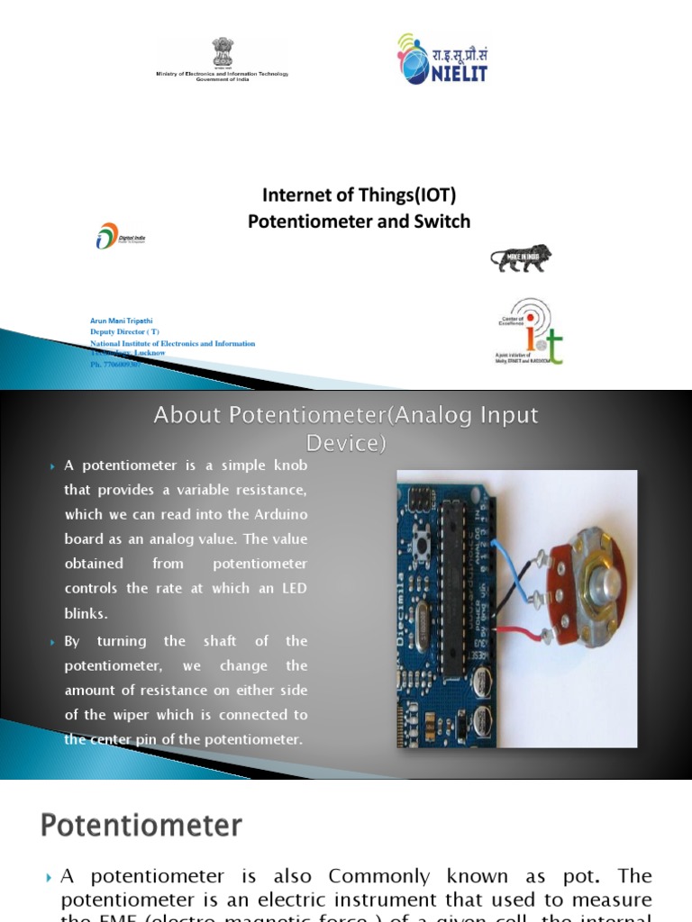 Internet of Things (IOT) Potentiometer and Switch | PDF | Electric ...
