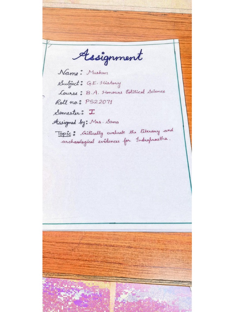 History Assignment Indraprastha. Muskan | PDF