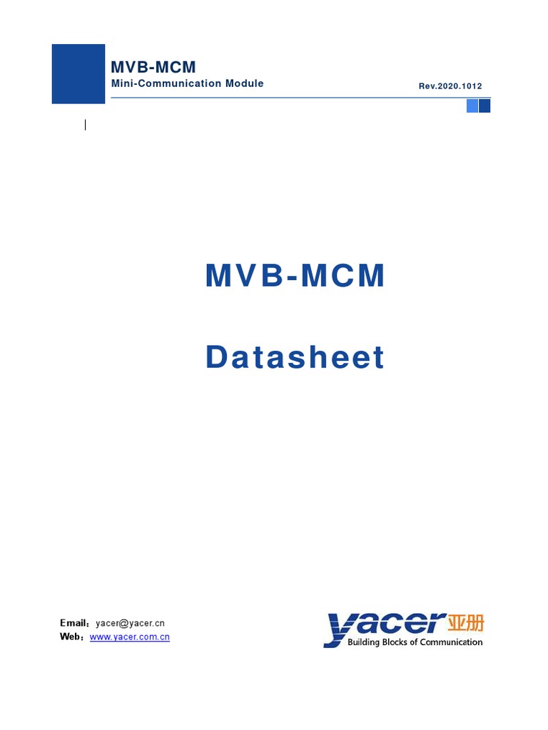 MVB-MCM Datasheet | PDF | Booting | Interface (Computing)