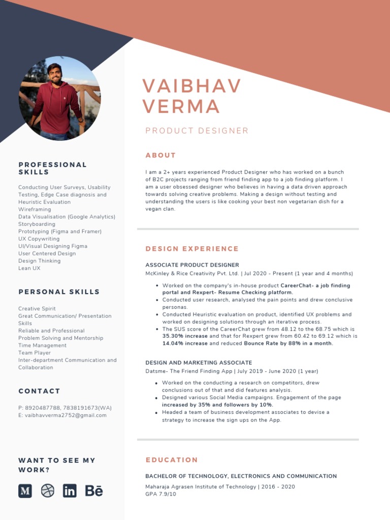 Vaibhav Verma: Product Design Portfolio | PDF | Design | Human Communication