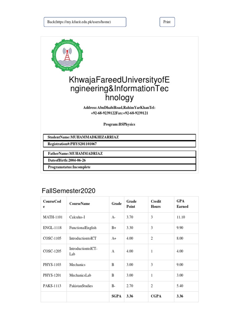 My KFUEIT - Dashboard | PDF | Decision Making | Change
