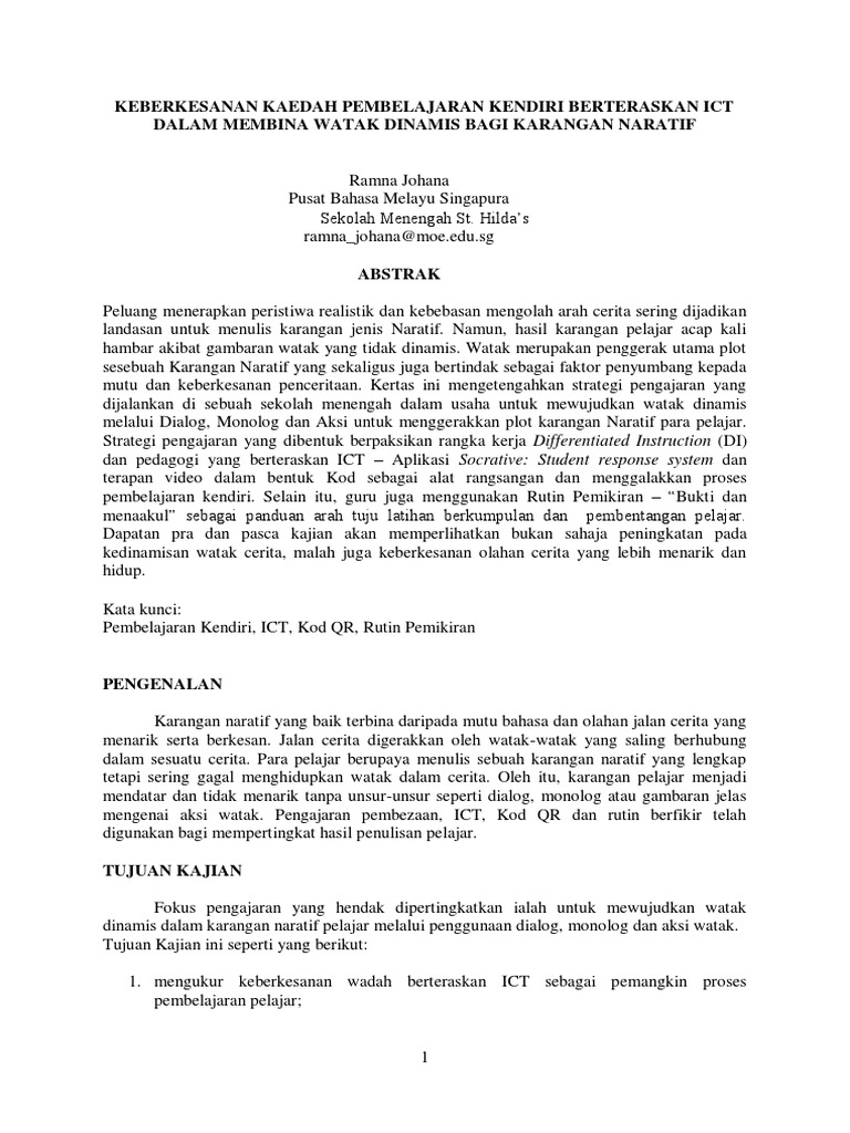 Dokumen - Tips Keberkesanan Kaedah Pembelajaran Kendiri Ilmu Mendatar Dan Tidak Menarik | PDF