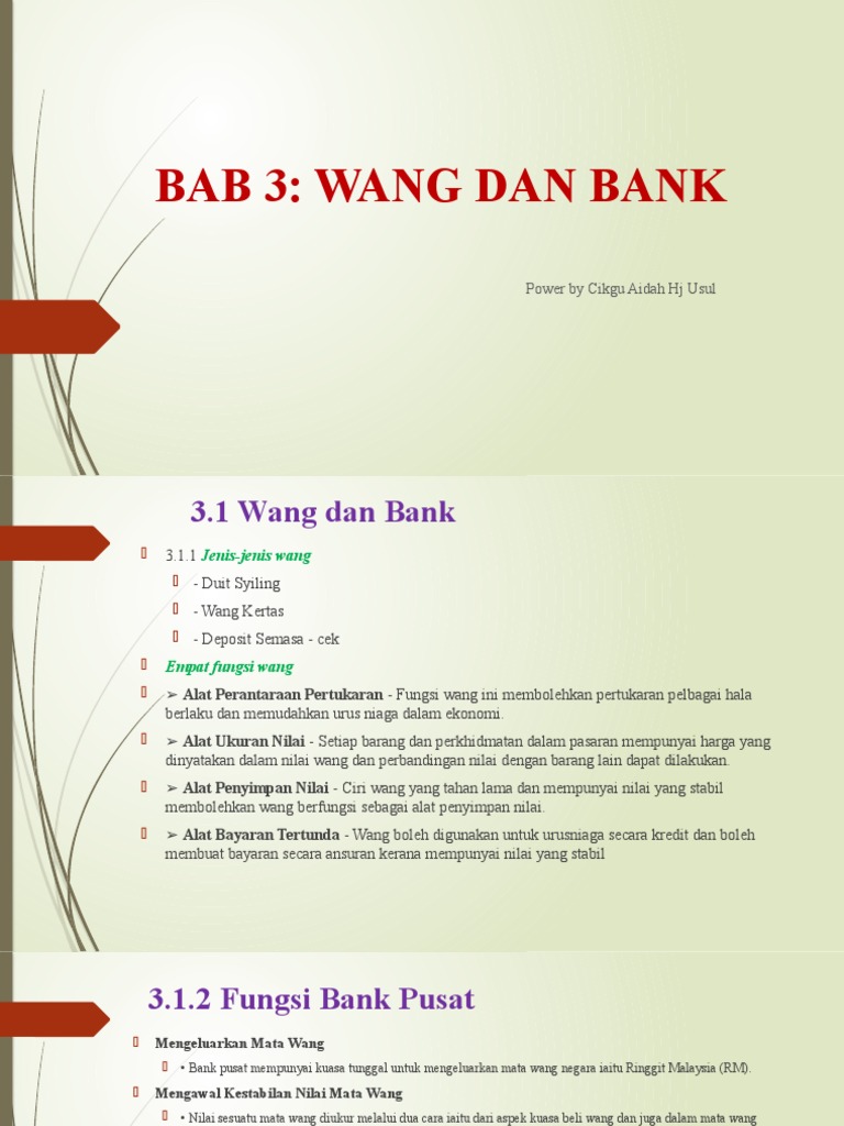 Bab 3 Wang Dan Bank | PDF