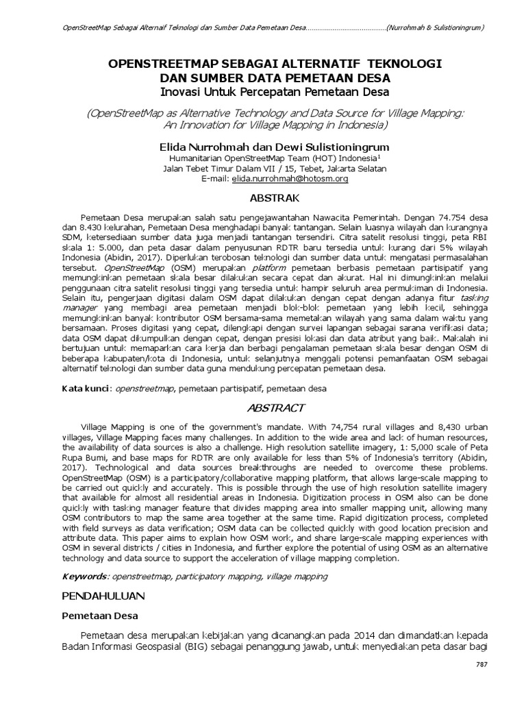 Openstreetmap Sebagai Alternatif Teknologi Dan Sum | PDF