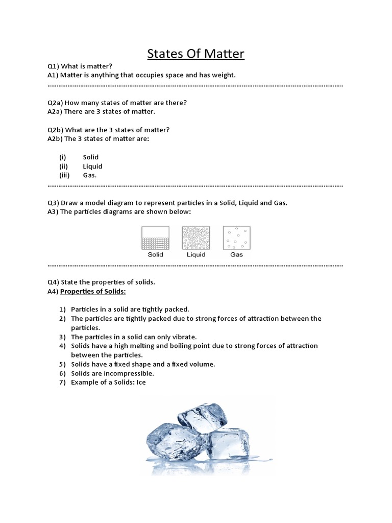 States of Matter | PDF | Gases | Liquids
