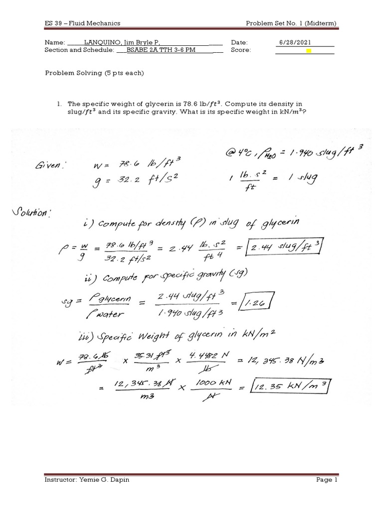 ES 39 Problem Set1 | PDF