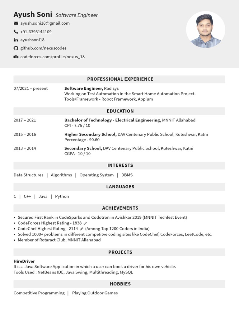 Ayush - Soni - Resume - SE - Ayush Soni | PDF Ayush - Soni - Resume - SE - Ayush Soni | PDF