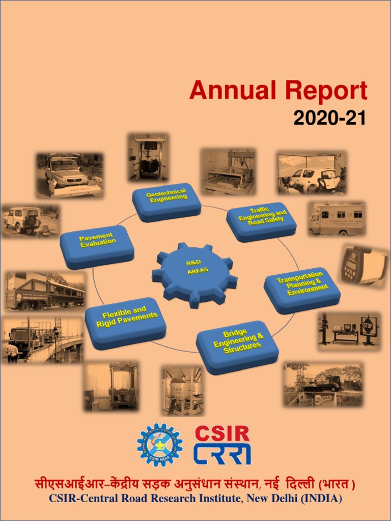 CSIR-CRRI Annual Report 2020-21 English - 1 | PDF | Road | Geotechnical ...