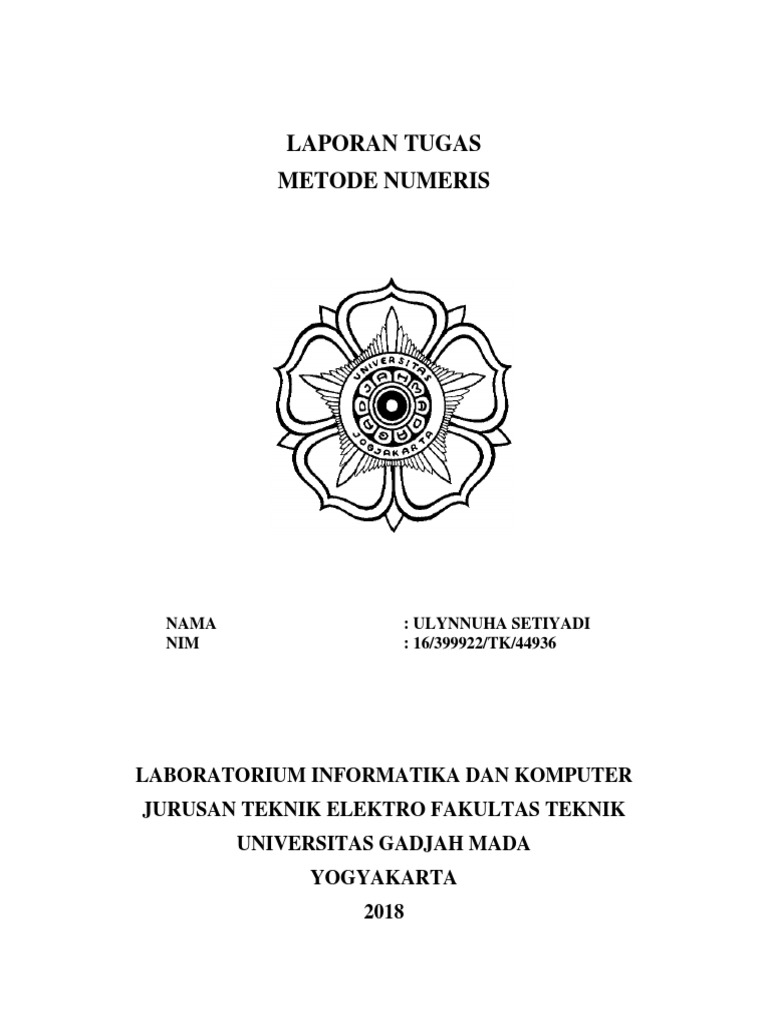 Laporan Tugas Akhir Mata Kuliah Metode Numeris Pdf Analisis Regresi