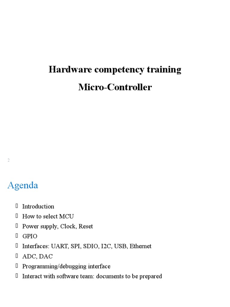 MicroController Training | PDF | Microcontroller | Analog To Digital Converter