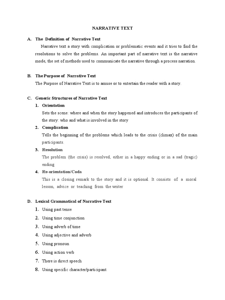 NARRATIVE TEXT & Soal | PDF