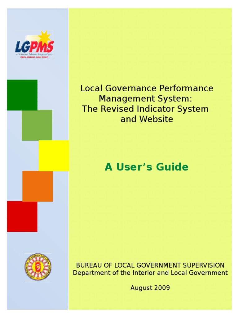 LGPMS User Guide Version 2 | Download Free PDF | Governance | Benchmarking
