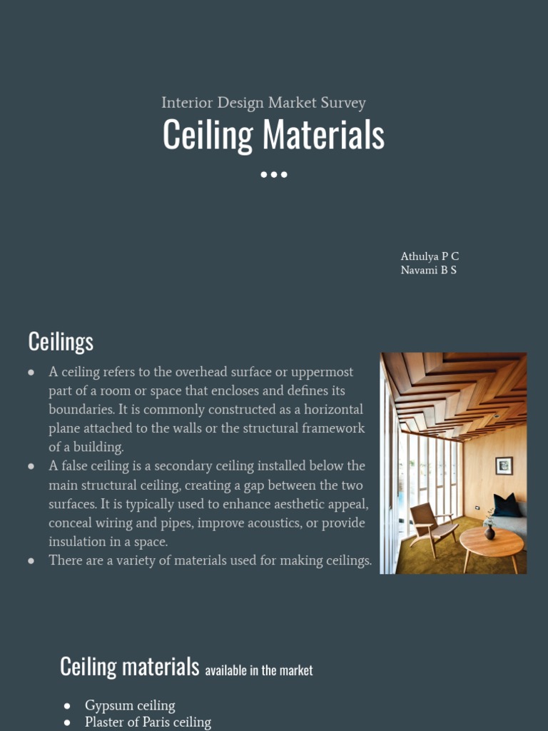 Types of Ceiling Materials Explained | PDF