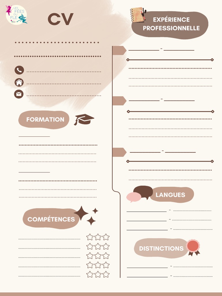 A2-B2 Fiche À Remplir Le Cv©les Fées Du Fle | PDF