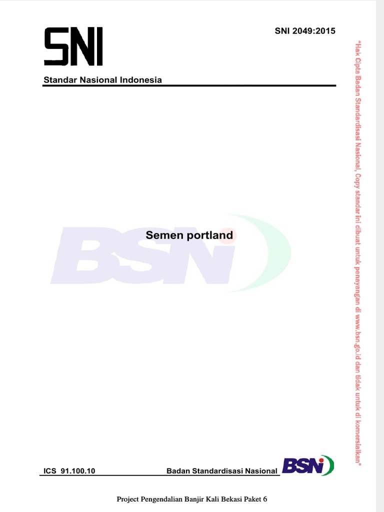SNI-2049-2015 - Semen Portland | PDF