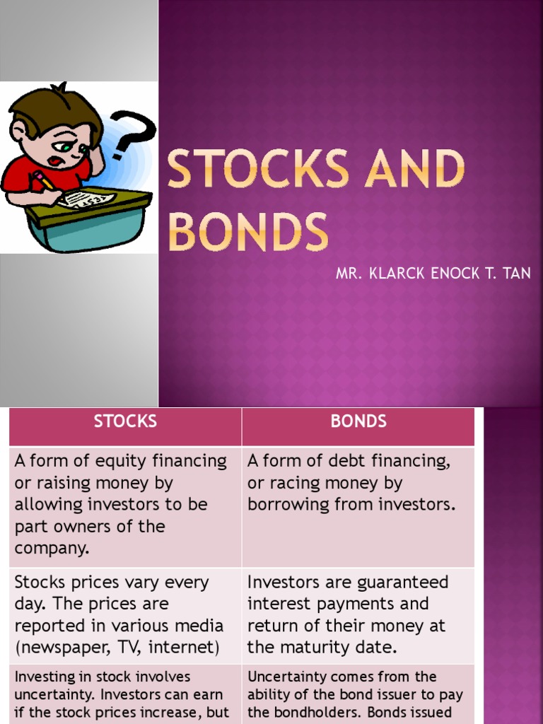 Lesson 4 Stocks and Bonds 1 | PDF | Bonds (Finance) | Stocks
