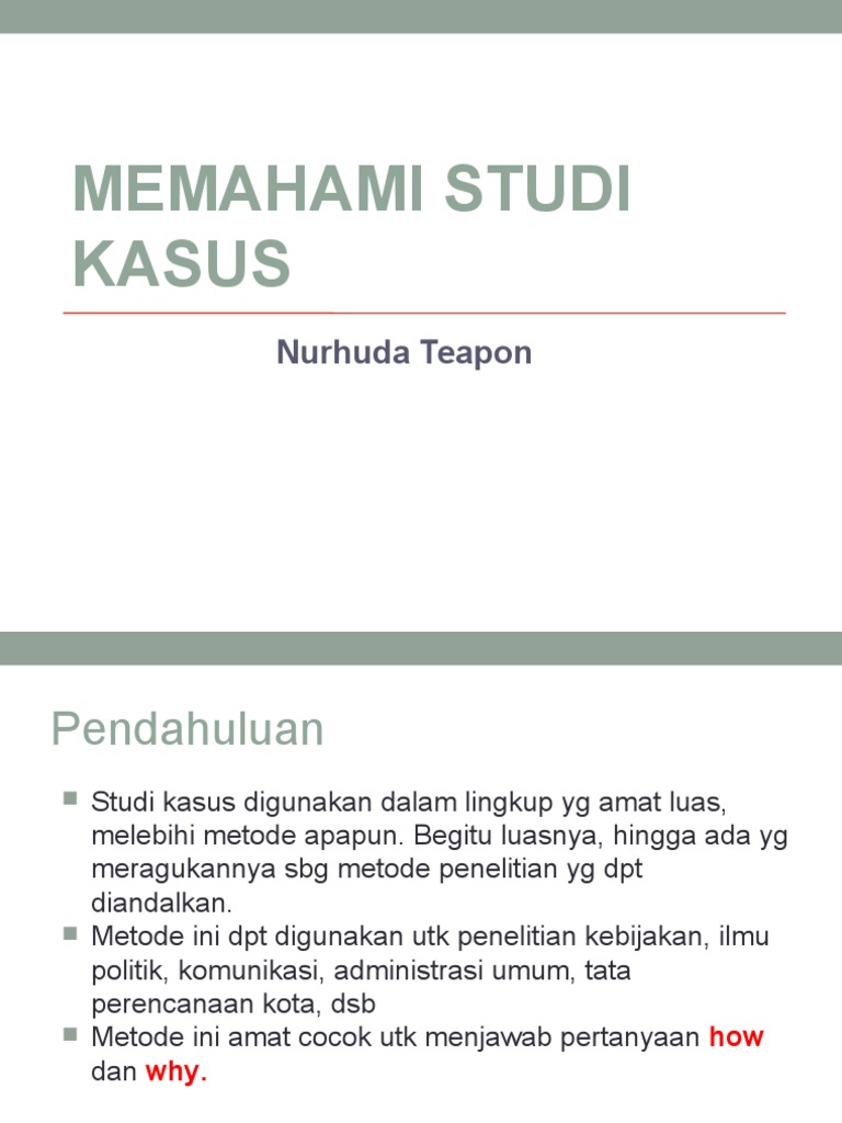 Metode Studi Kasus | PDF