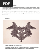 Rorschach Test Interpretation Guide | PDF | Behavioural Sciences ...
