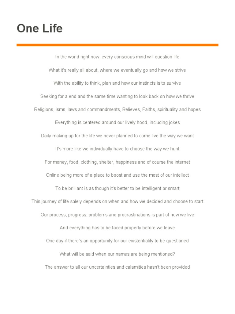 Reflections on Life's Journey | PDF | Lifestyle