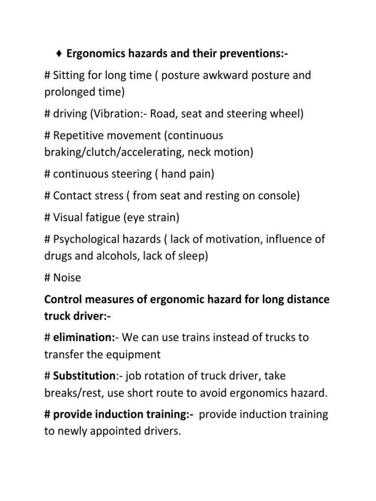 Truck Driver - Manual Handling | PDF | Safety