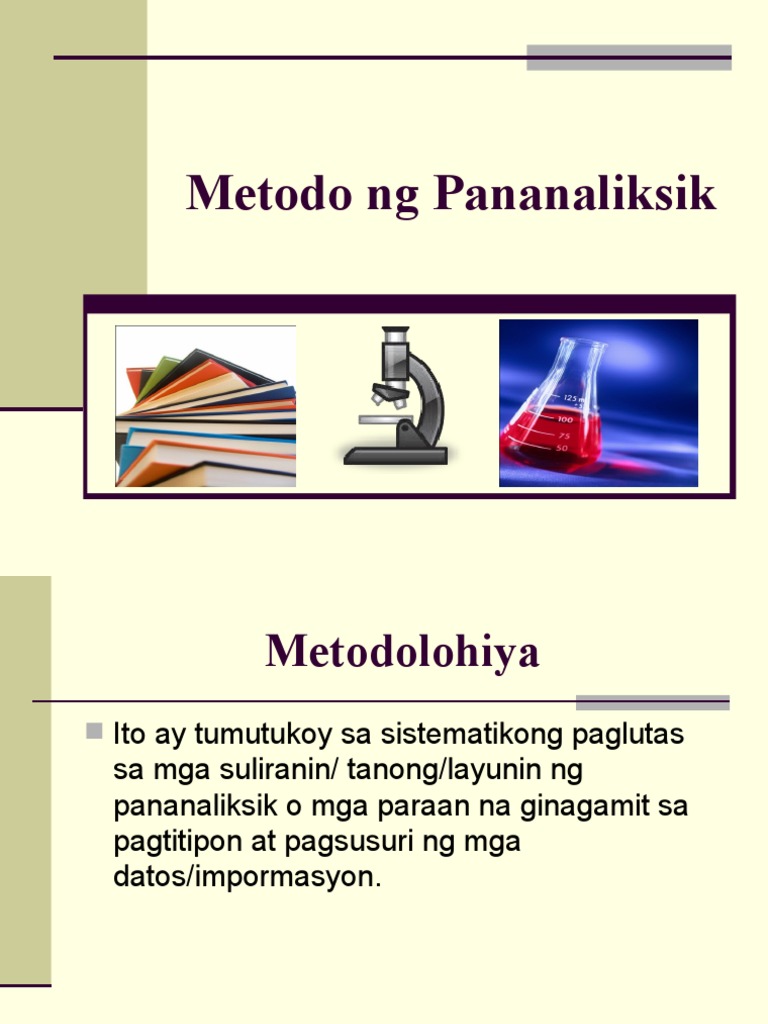 Metodo NG Pananaliksik 1 | PDF