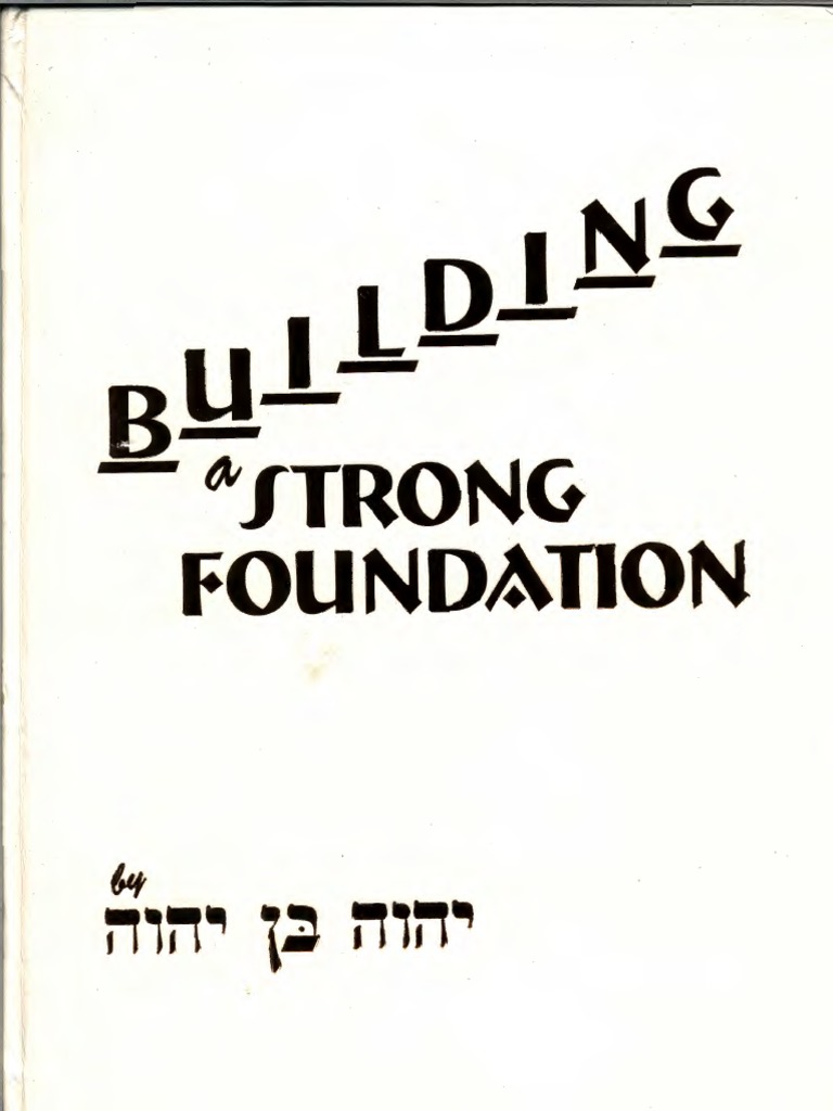 Building A Strong Foundation | PDF | Jacob | Moses
