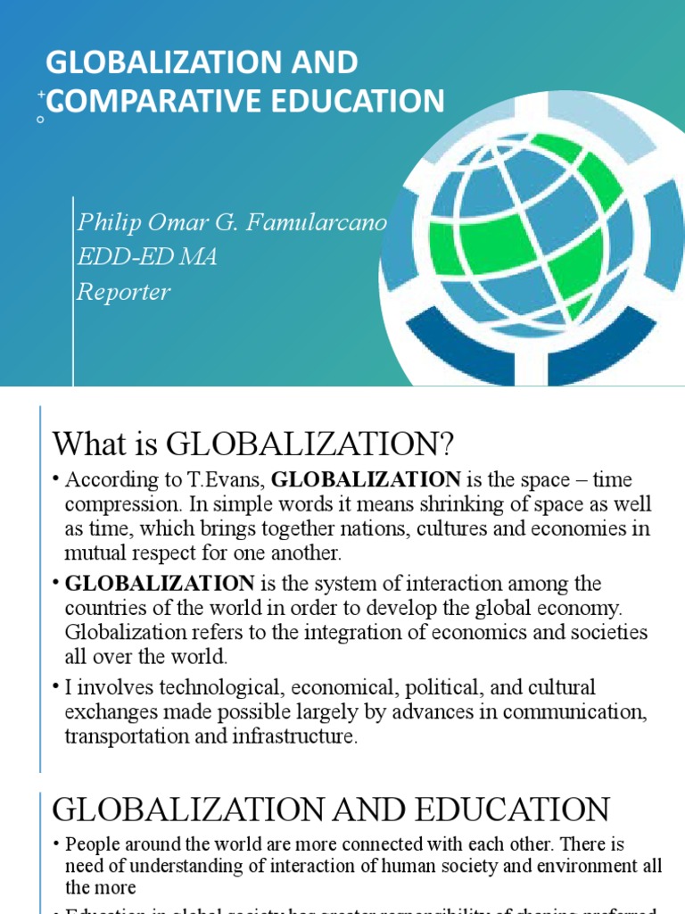 Globalization and Comparative Education | PDF | Globalization | Teachers