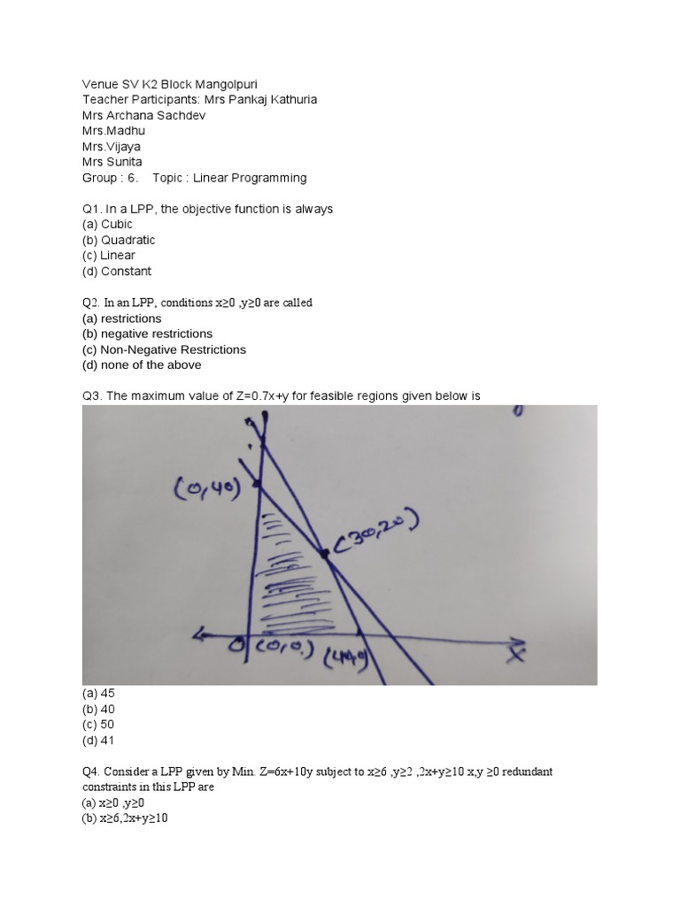 Maths Pdf Linear Programming Mathematical Optimization 1818