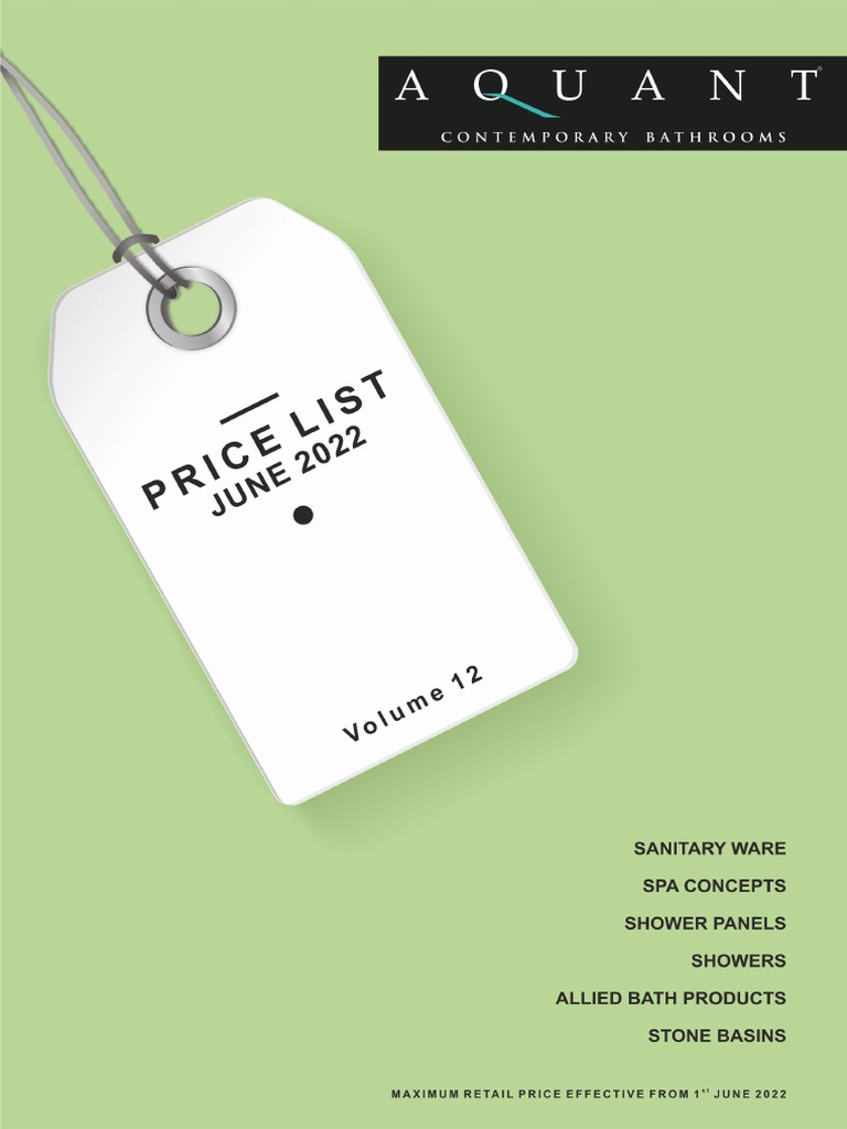 Aquant Price List Vol12 June 2022 - High Resolution | PDF