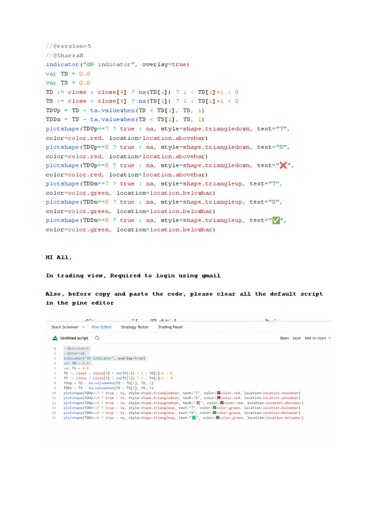 Demark 9 Indicator - Sharra | PDF Demark 9 Indicator - Sharra | PDF
