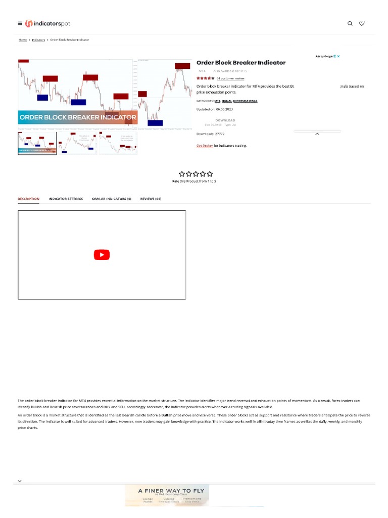 Order Block Breaker Indicator Pdf