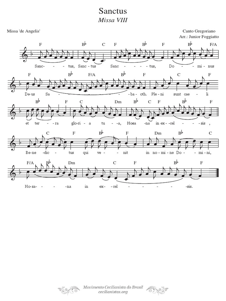 05 - Sanctus VIII (De Angelis) | PDF