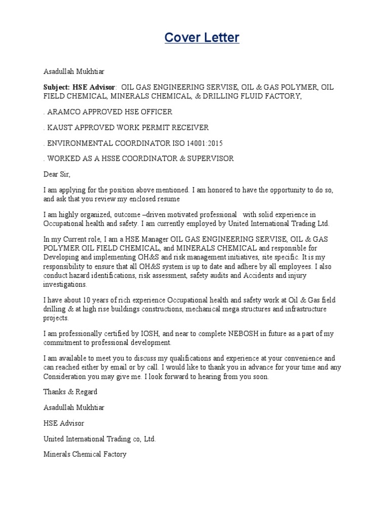 Asad Ullah CV | PDF | Occupational Safety And Health | Safety