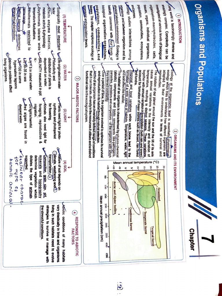 Organism & Population SHORT Notes | PDF | Ecology | Ecosystem